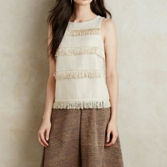 Anthropologie | Tops | Sunday In Brooklyn Fringe Tweed Tank Top | Poshmark